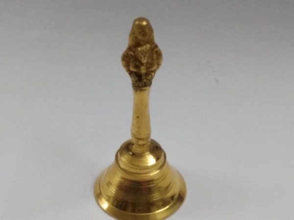 Brass Pooja Bell / Ghanti – 6 inch – Vedic Poojan